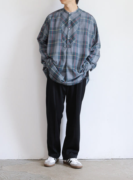 Graphpaper Sheer Check Oversized Regular Collar Shirt / Band Collar Bo – Chum!